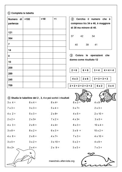 Esercizi di matematica per la scuola primaria