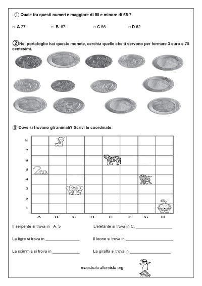 Esercizi di matematica per la scuola primaria