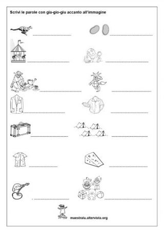 ga go gu gi ge ghi ghe schede didattiche per la scuola primaria