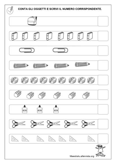 Numeri e quantità classe prima
