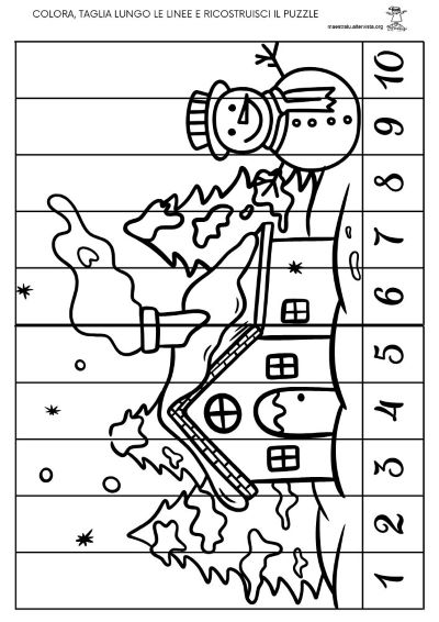 Numero dieci schede didattiche classe prima