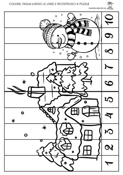 Schede matematica Natale classe prima