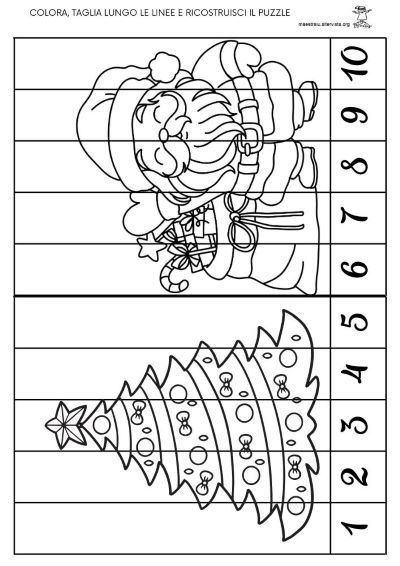 Schede matematica Natale classe prima