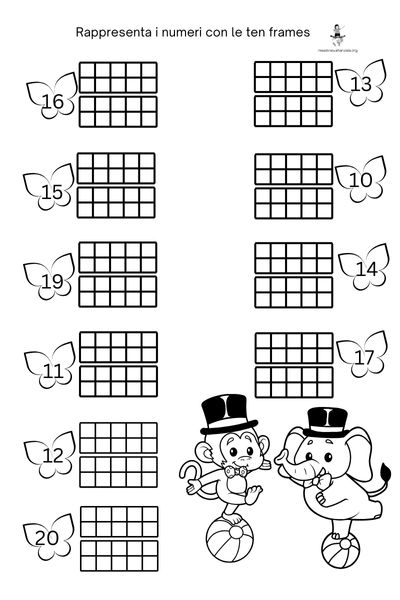 Esercizi sui numeri entro il 20