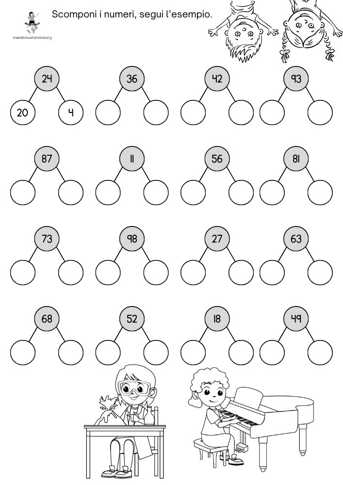 Esercizi sui numeri classe seconda scuola primaria