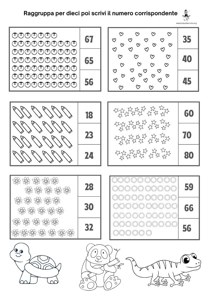 Esercizi sui numeri classe seconda scuola primaria