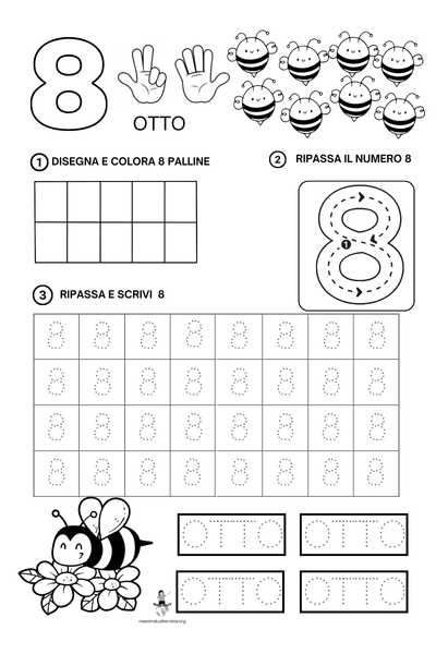 Scrittura dei numeri classe prima.